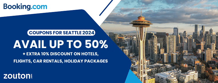 Booking.com Seattle Coupons 2024 | Get Up To 50% + Extra 10% Discount ...